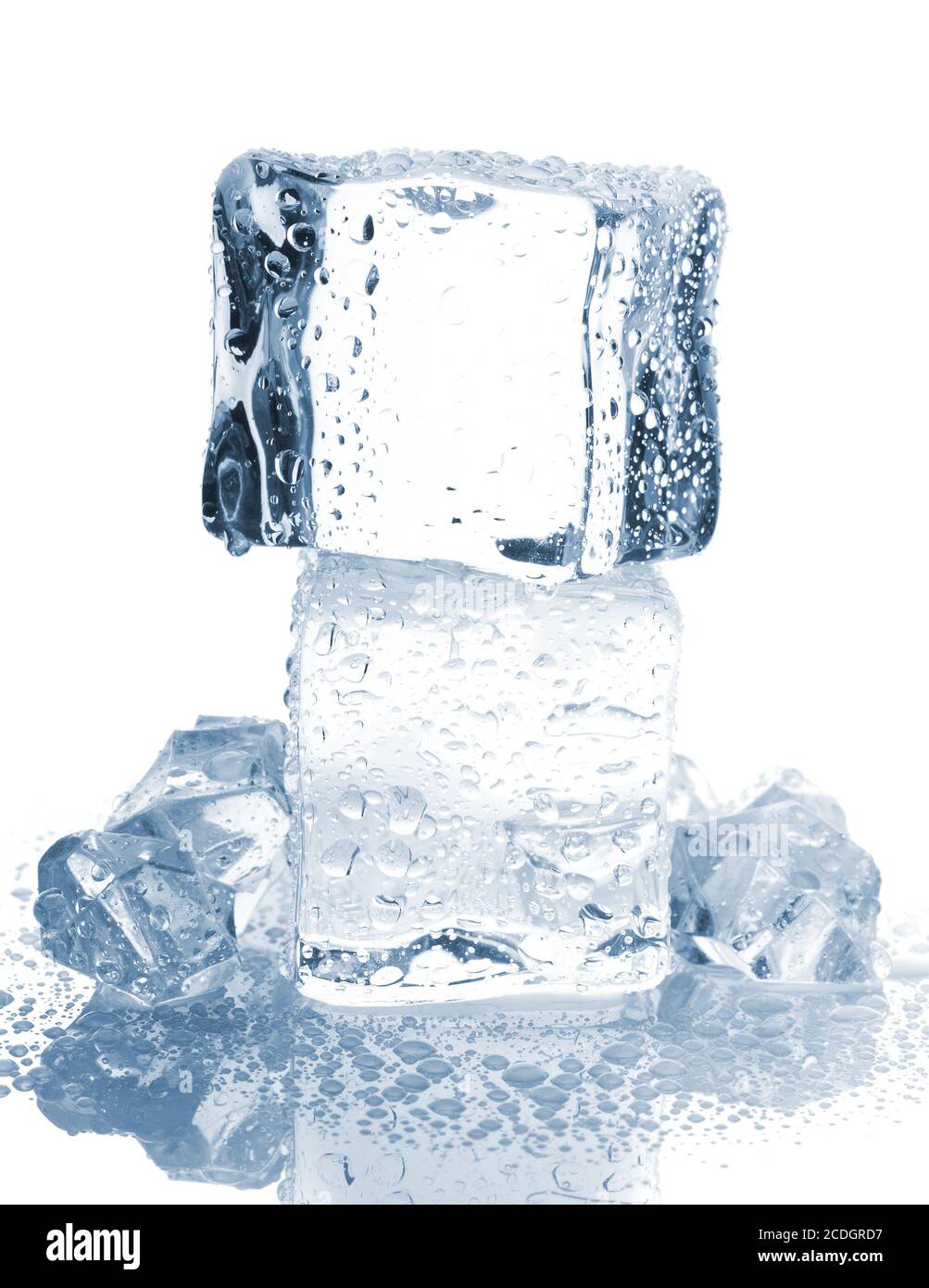 Ice cubes with water drops Stock Photo - Alamy