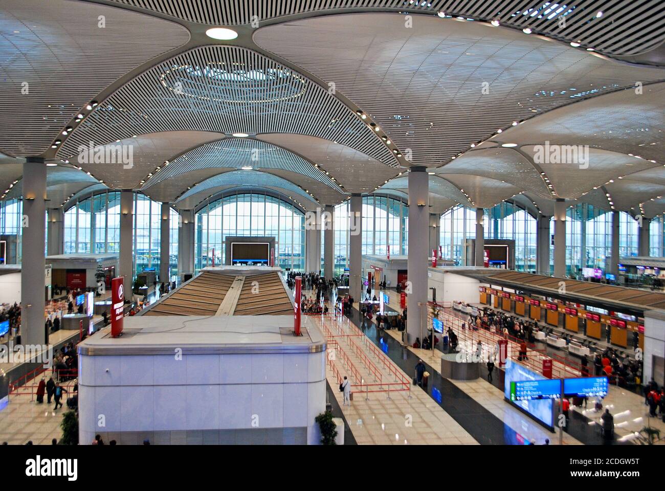 Istanbul Turkey. Circa April 2019. The interior ceiling of Istanbul new ...
