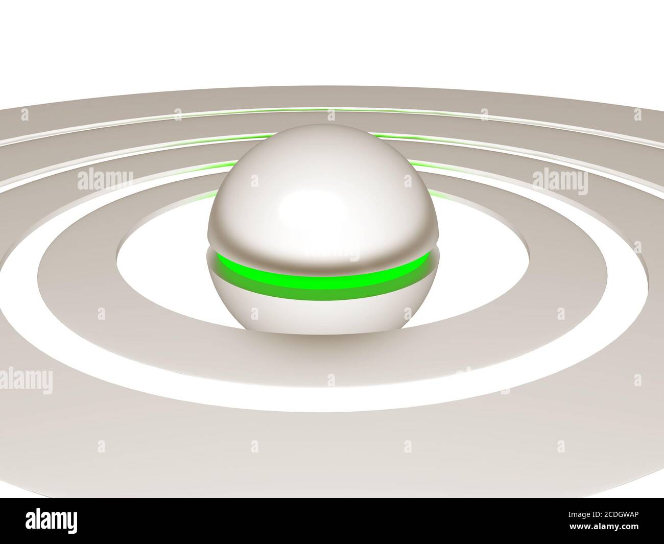 abstract metallic ball with green core and tubes o Stock Photo - Alamy