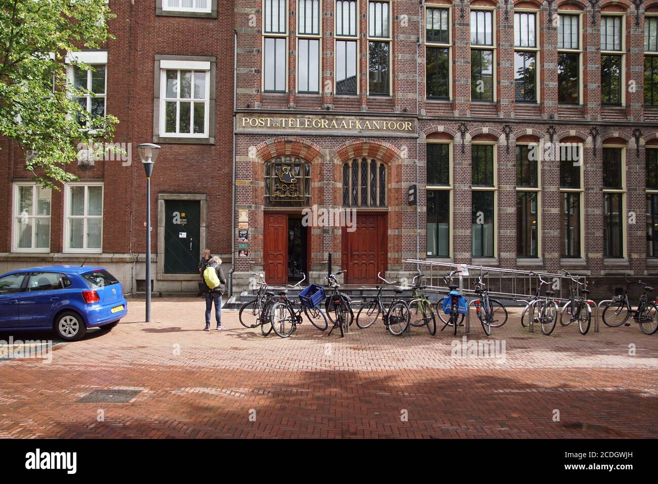 Old Dutch post office and telegraph office in the city of Leeuwarden ...