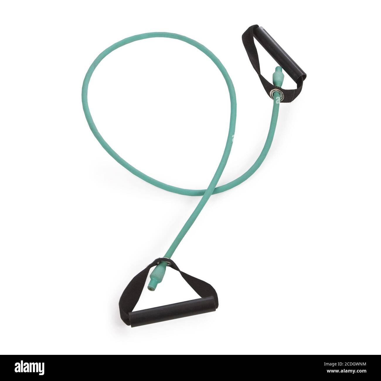 Green fitness expander equipment over white Stock Photo - Alamy