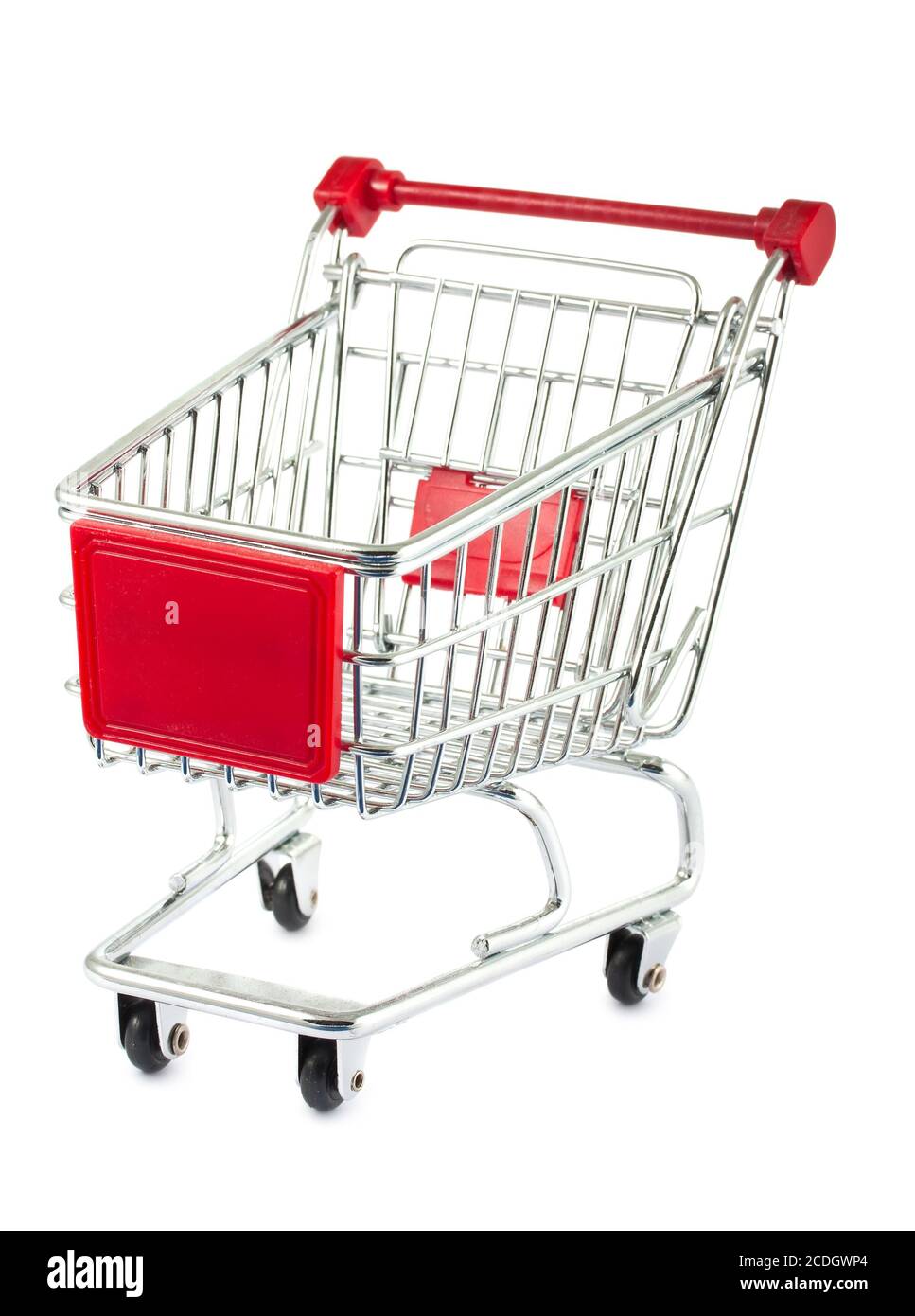 Single empty shopping cart Stock Photo - Alamy