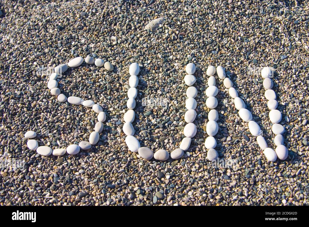 White stones letters hi-res stock photography and images - Alamy