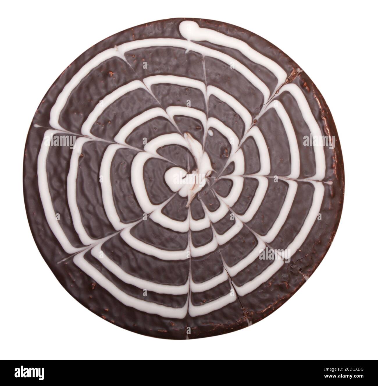 top view of a chocolate cake with frosting Stock Photo - Alamy