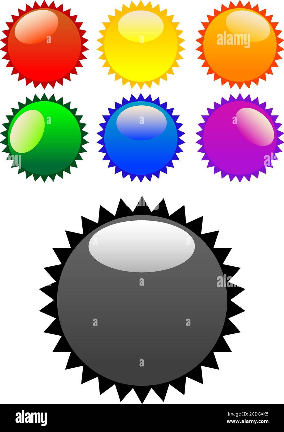 Vector glossy stickers Stock Photo - Alamy