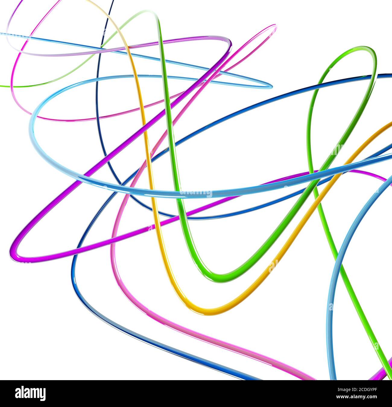 fibre optical funny colored wires mixed Stock Photo - Alamy