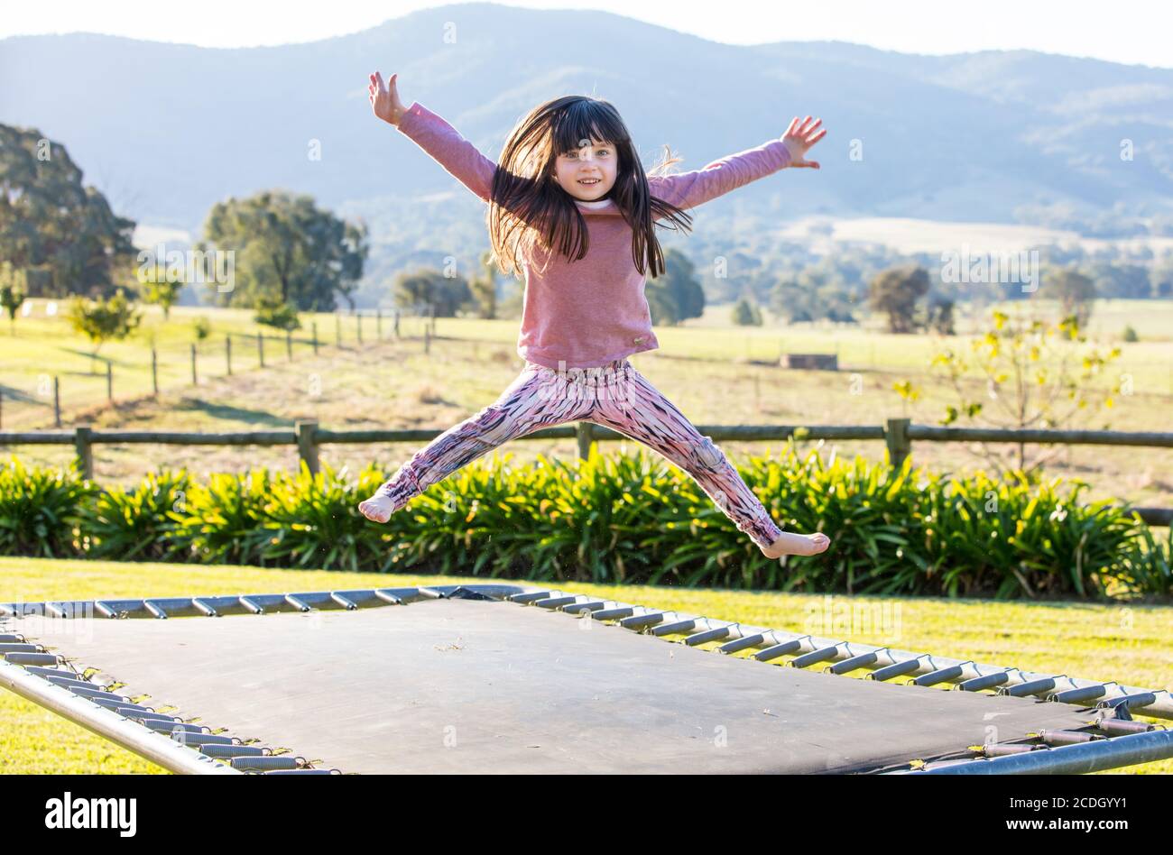 Kids on the trampoline hi-res stock photography and images - Alamy