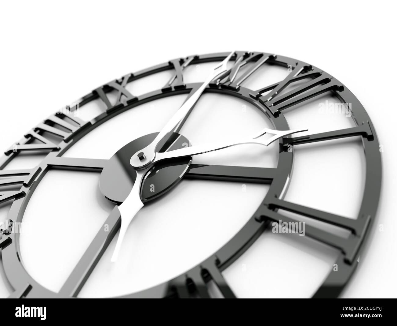 old dark metallic clock Stock Photo - Alamy