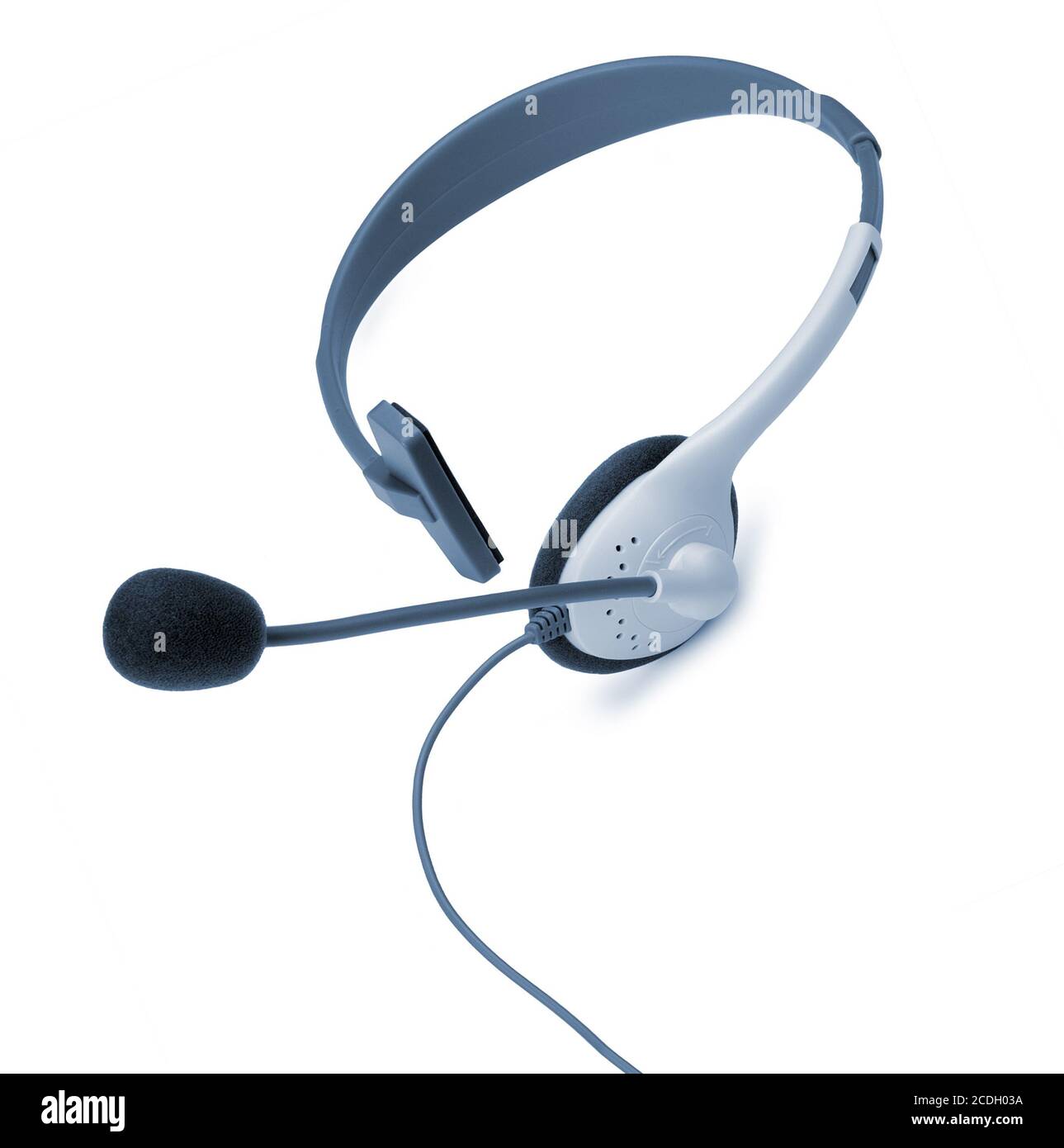 Wireless Headset blue tone Stock Photo - Alamy