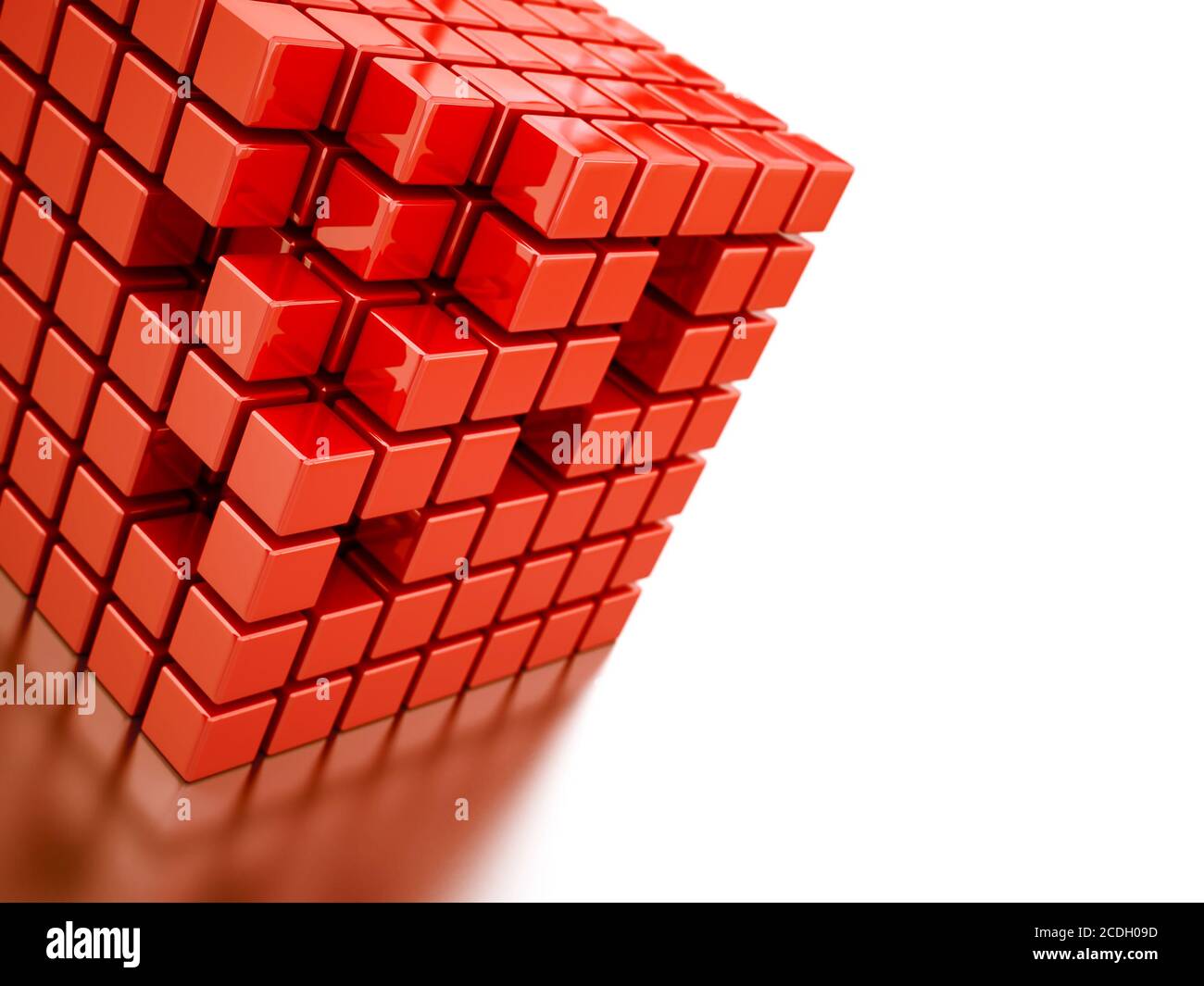 Abstract bright red cubes Stock Photo - Alamy