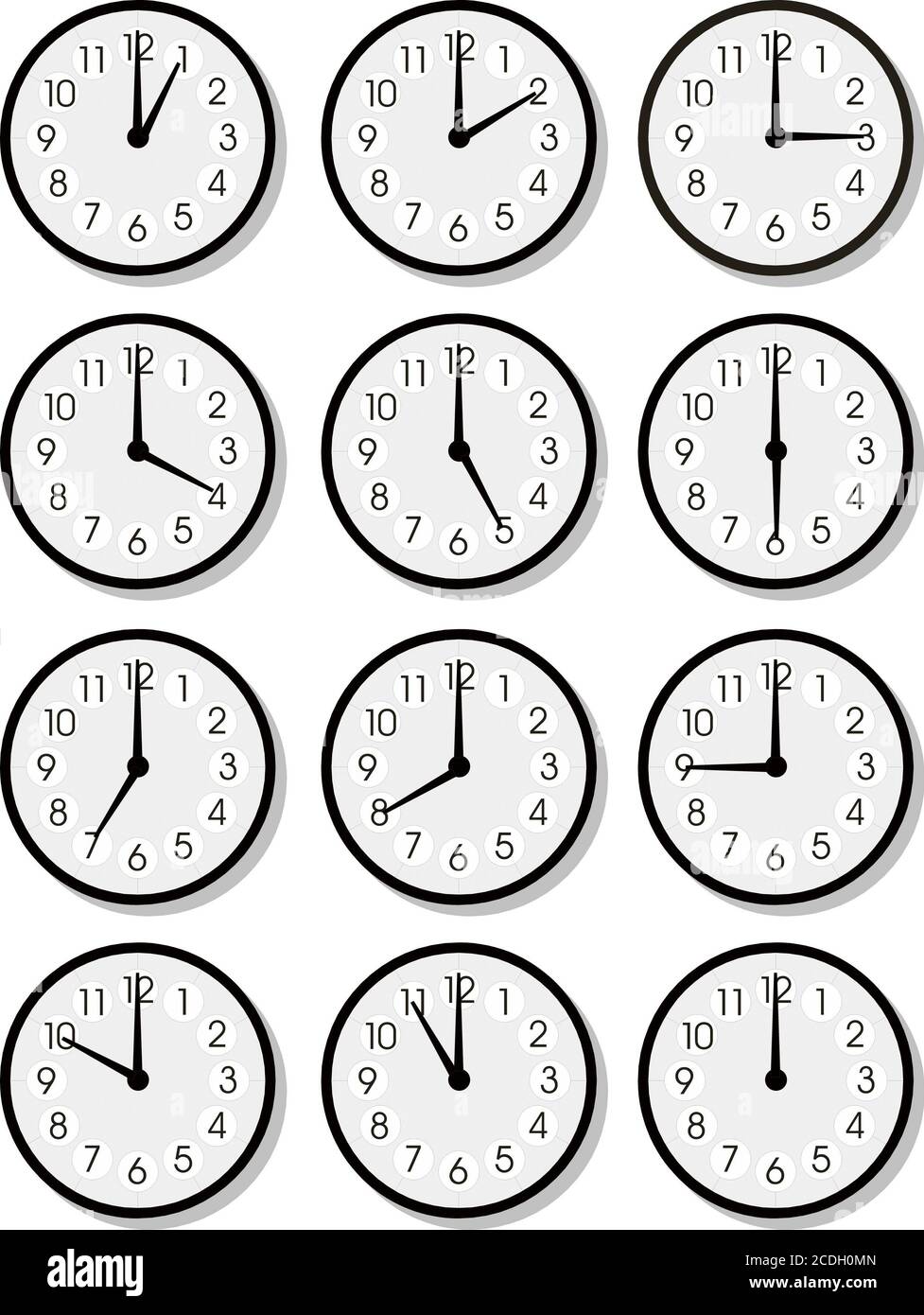 Vector clock faces Stock Photo - Alamy