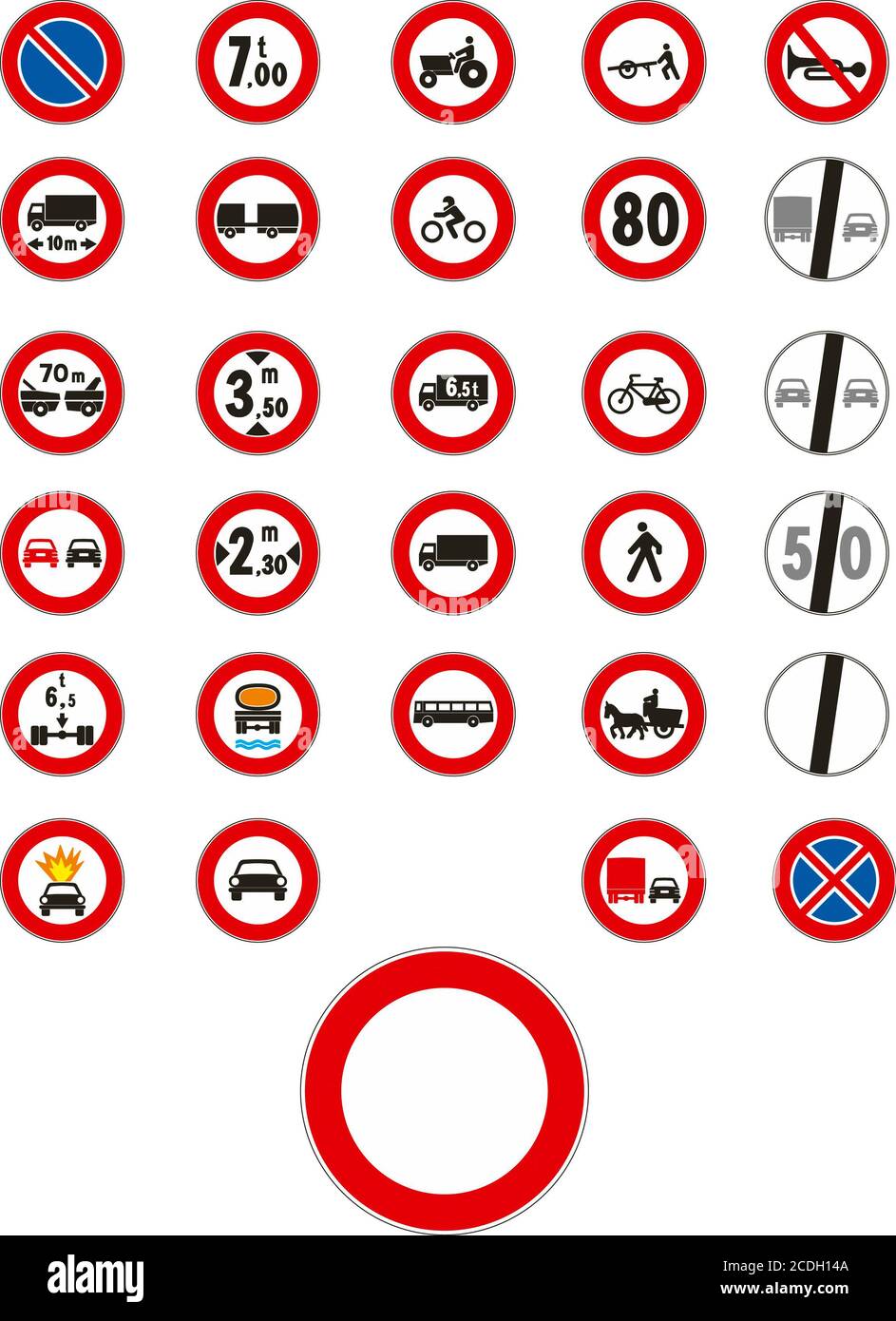Vector traffic signs Stock Photo - Alamy