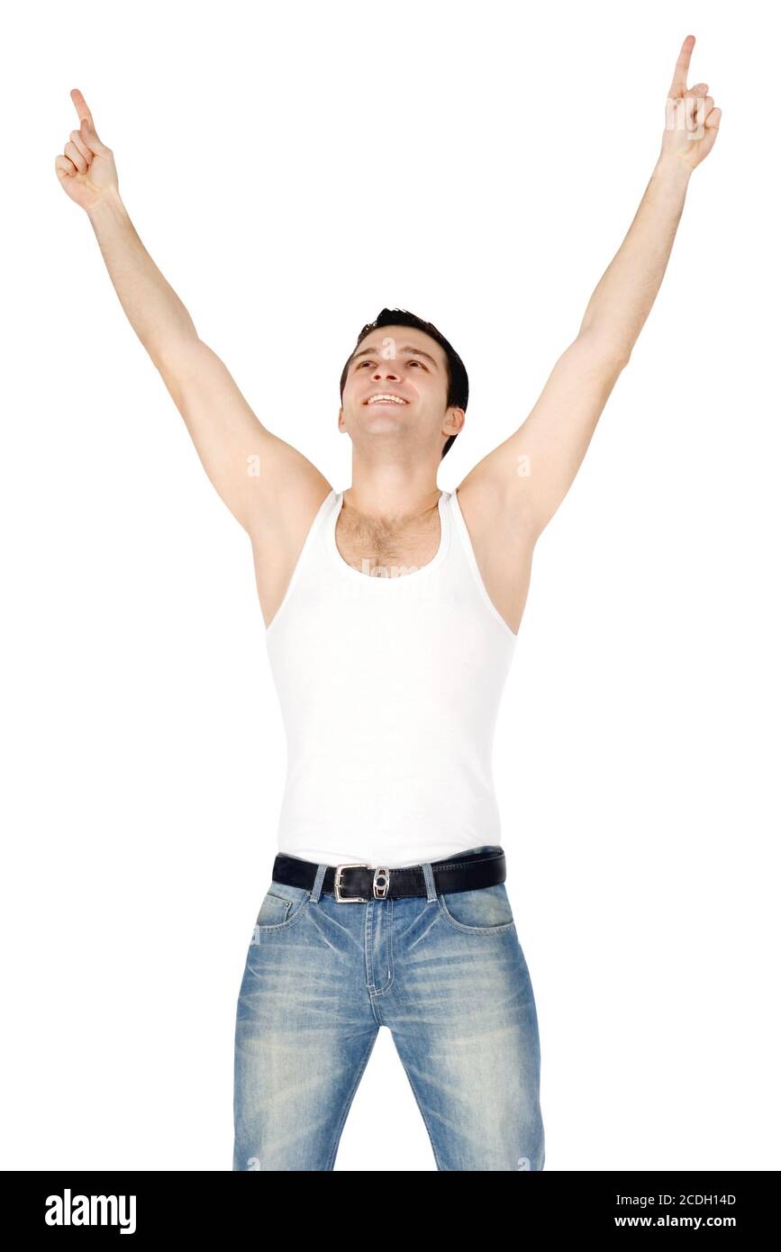 Portrait of an excited man enjoying success Stock Photo - Alamy