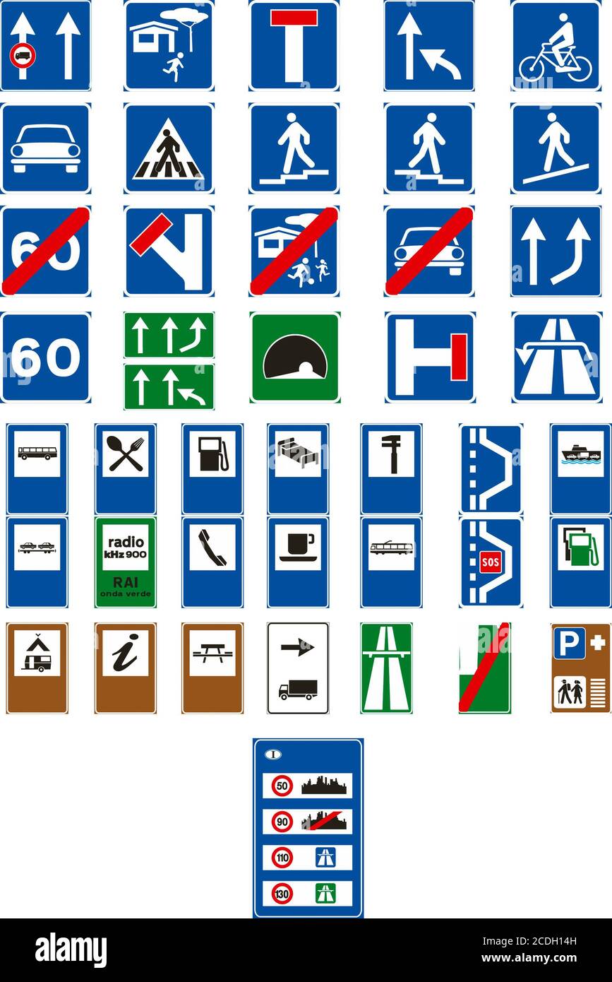 Vector traffic signs Stock Photo - Alamy