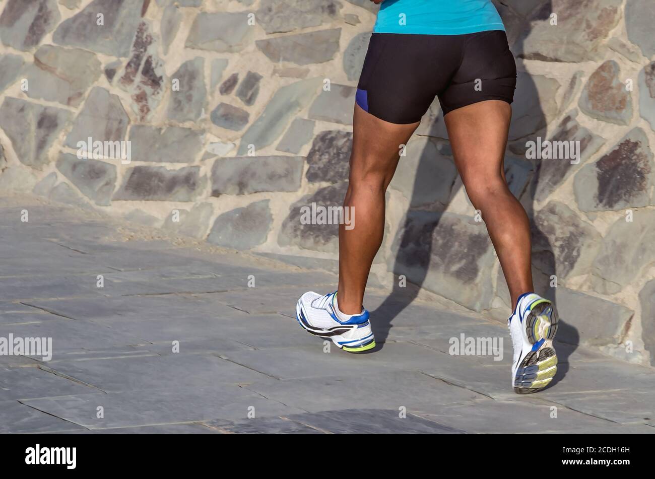 woman runner health running on city street Stock Photo - Alamy