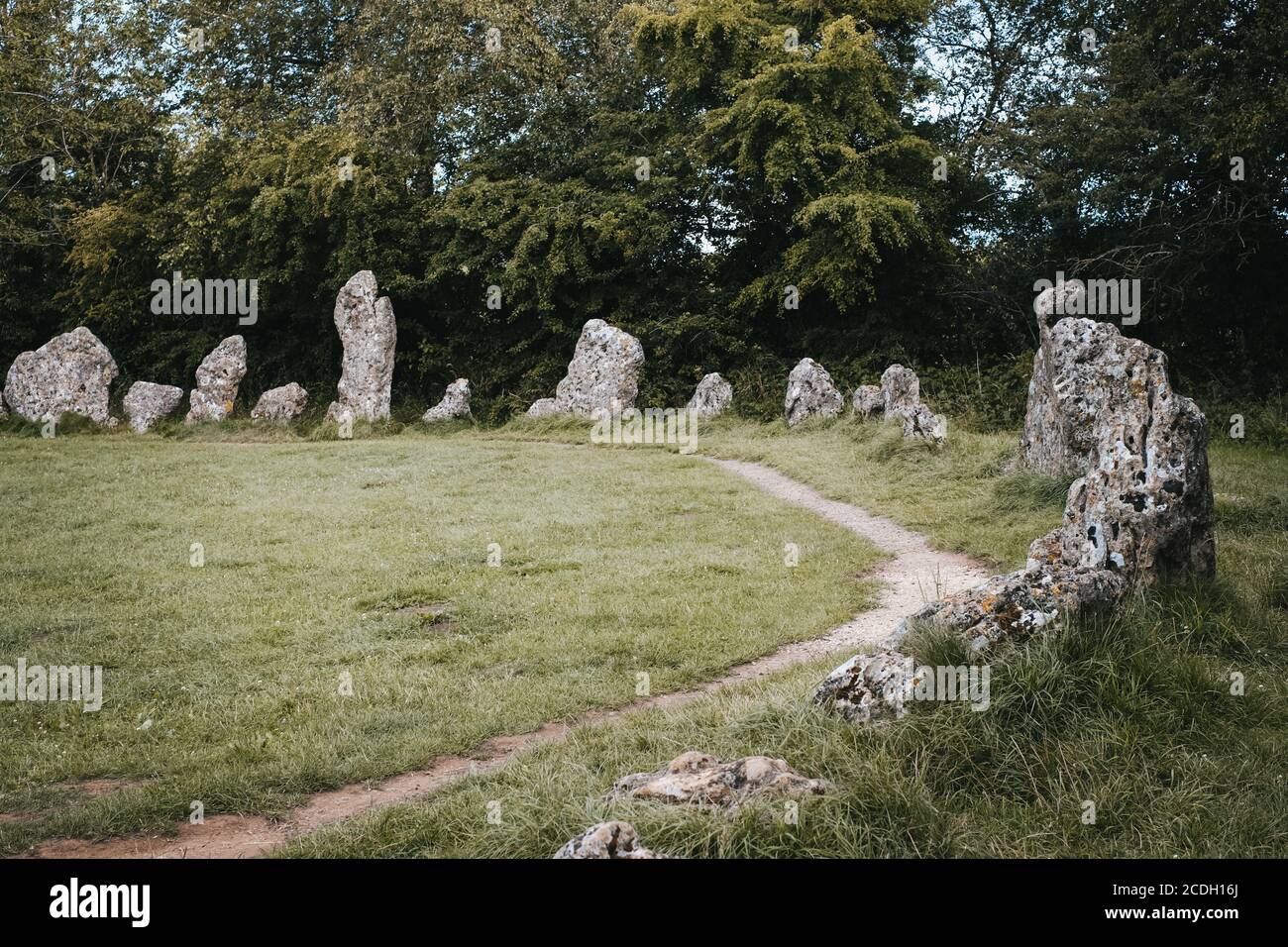 The Rollright Stones in Oxfordshire. These are ancient standing stones ...