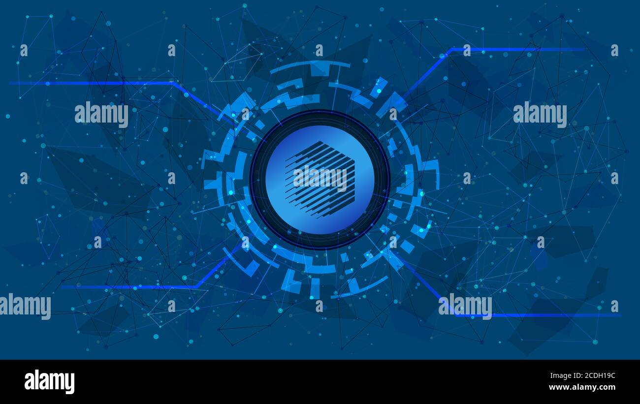 REN token symbol of the DeFi project in a digital circle with a ...
