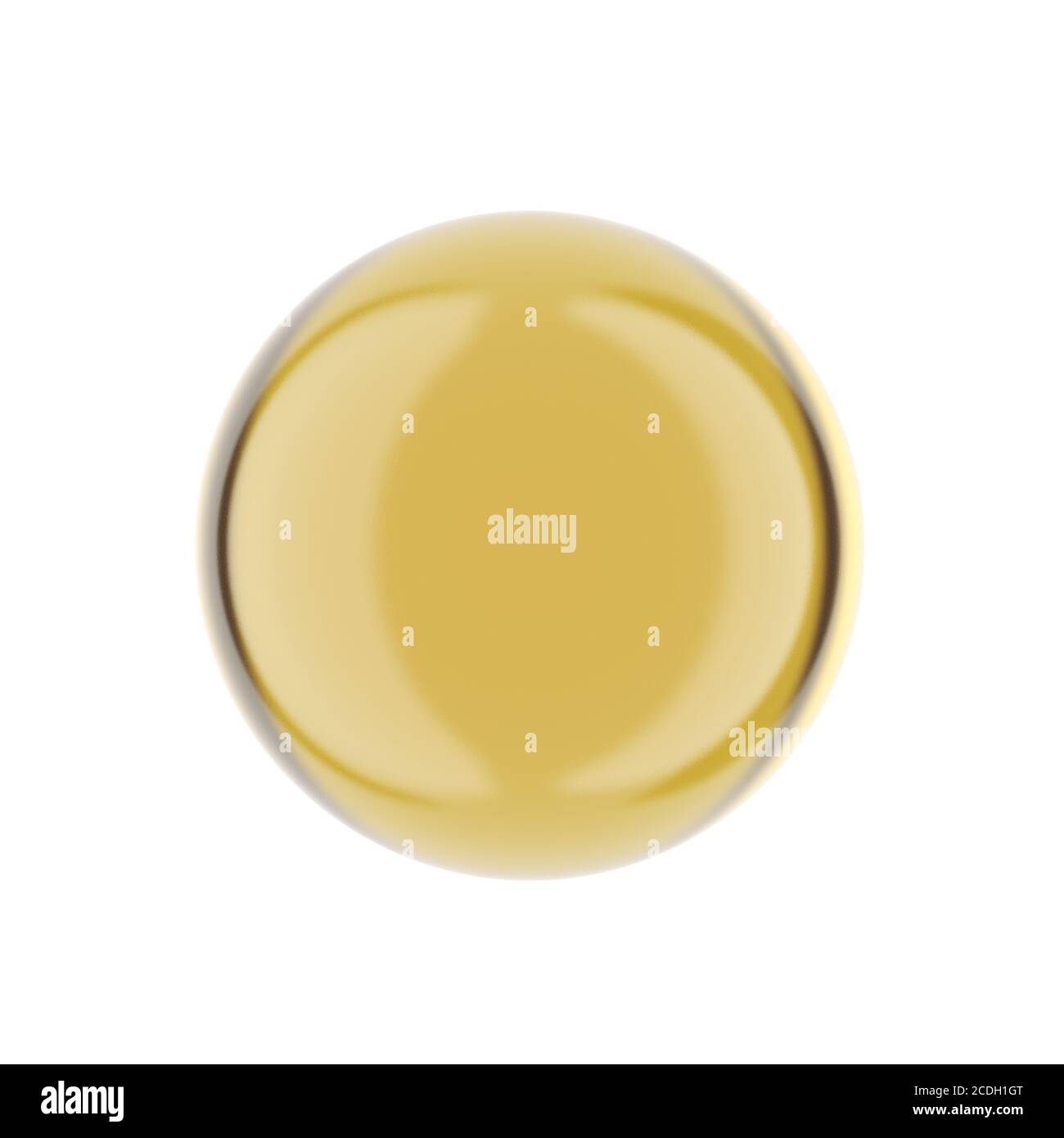 Round gelatin capsule on a white background. 3D rendering Stock Photo ...