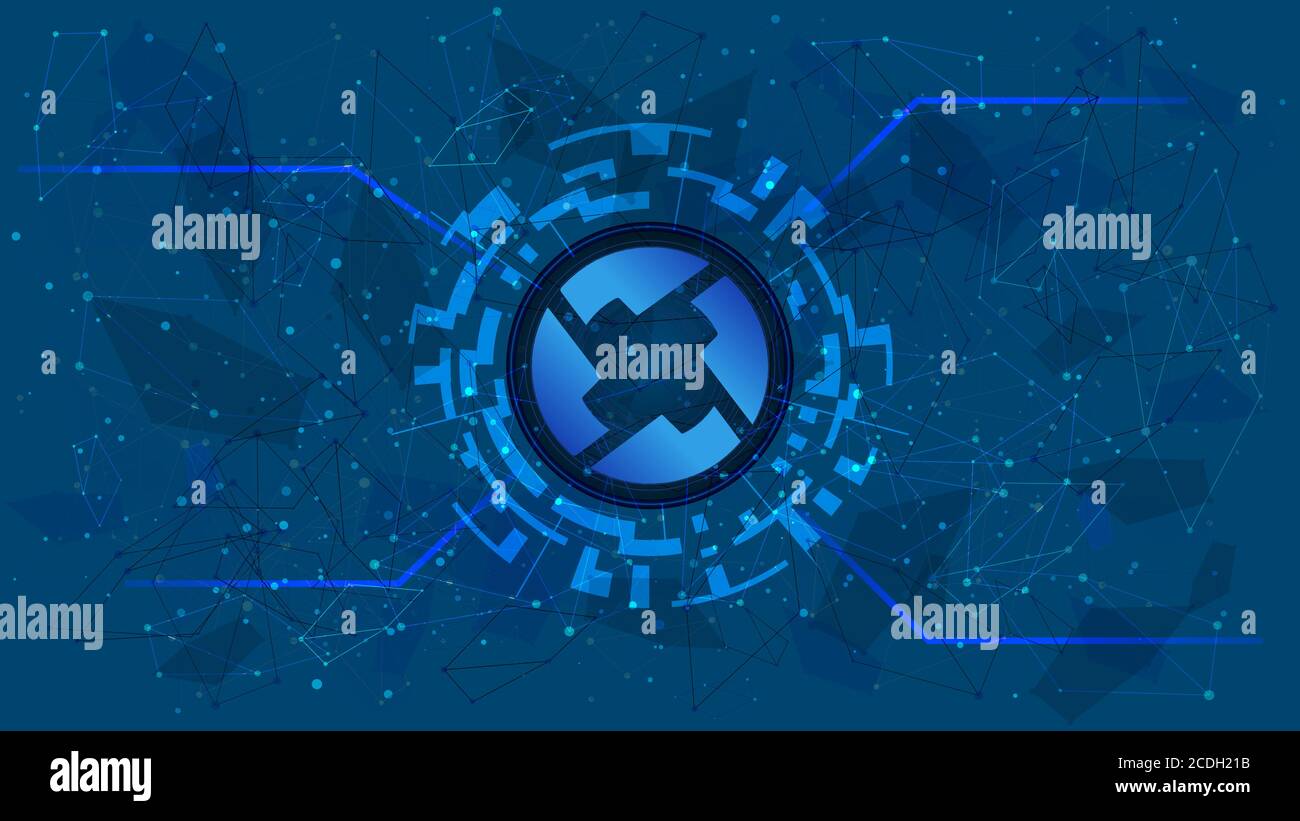 0x token symbol of the DeFi project in a digital circle with a ...