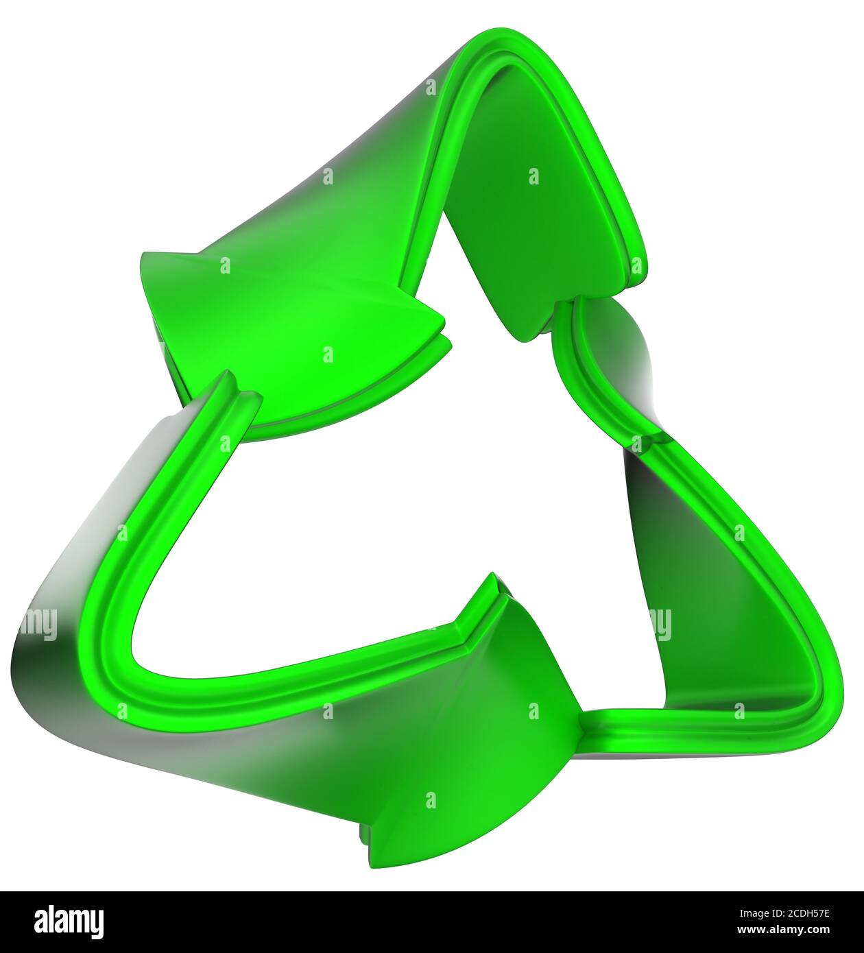 recycling concept: green recycle symbol isolated Stock Photo - Alamy
