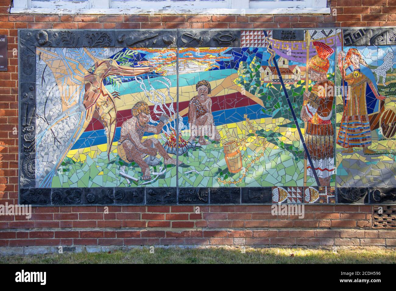 tile mural in the village of otford near sevenoaks kent Stock Photo - Alamy