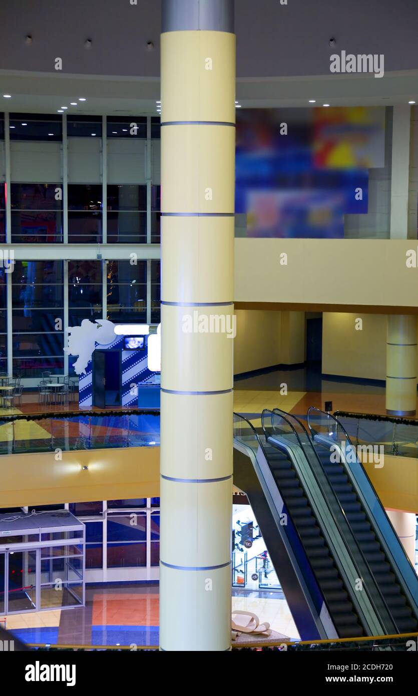 escalator and columns Stock Photo - Alamy