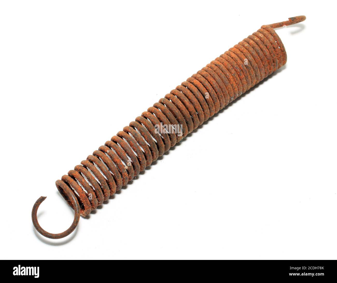 aging rusty spring on white background Stock Photo - Alamy