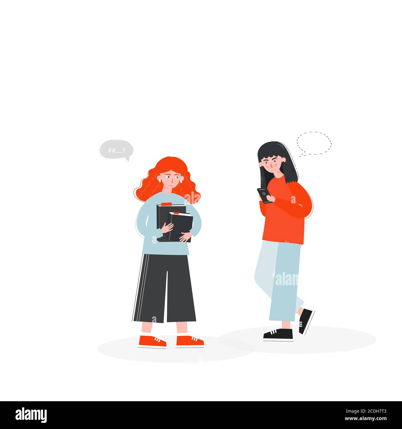 modern girls vector Stock Vector Image & Art - Alamy