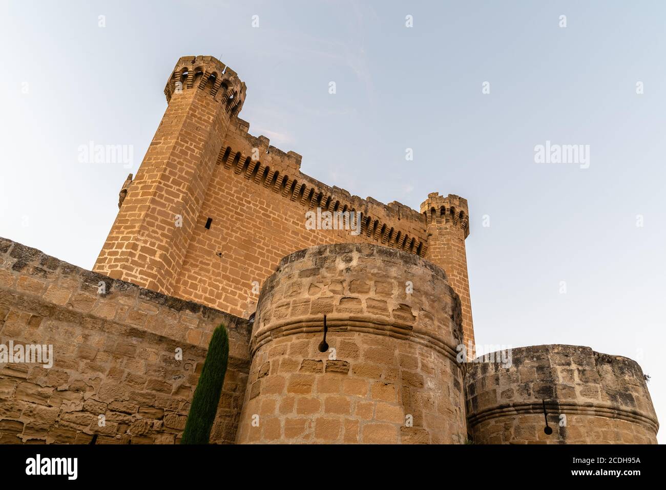 Medieval castle in Sajazarra, La Rioja, Spain. View at sunset Stock ...