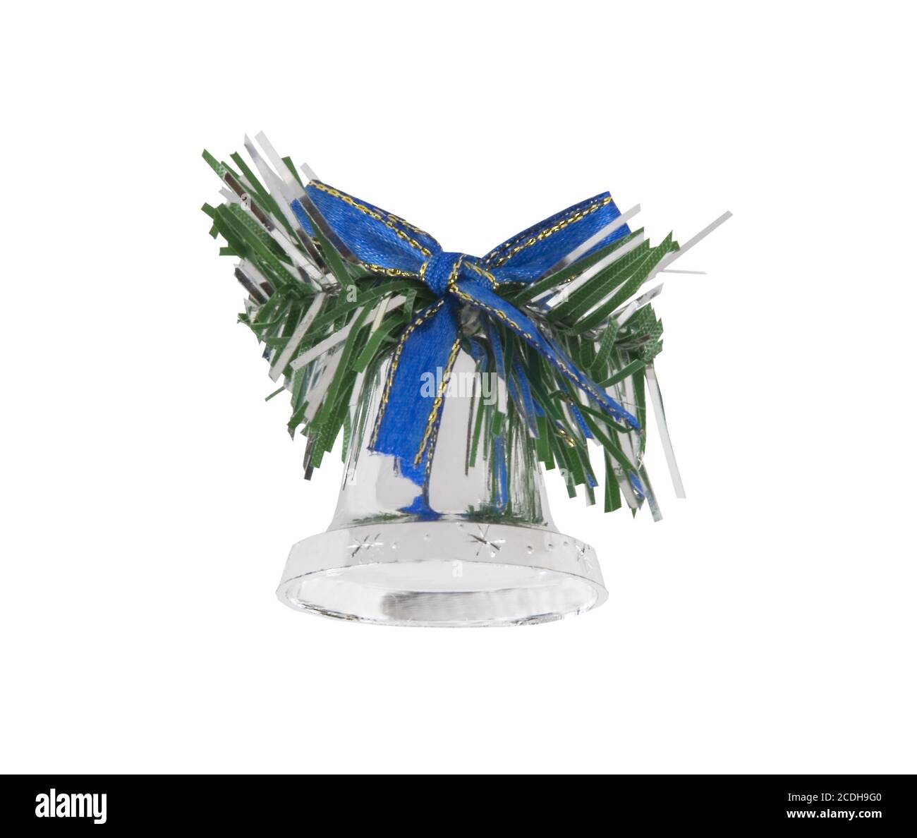 Silver christmas bell close Cut Out Stock Images & Pictures - Alamy