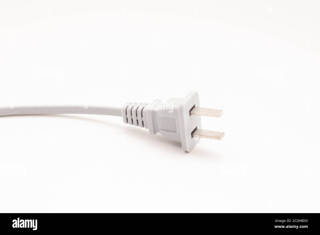 Electric plug with wire on white background. Chinese type plug Stock ...