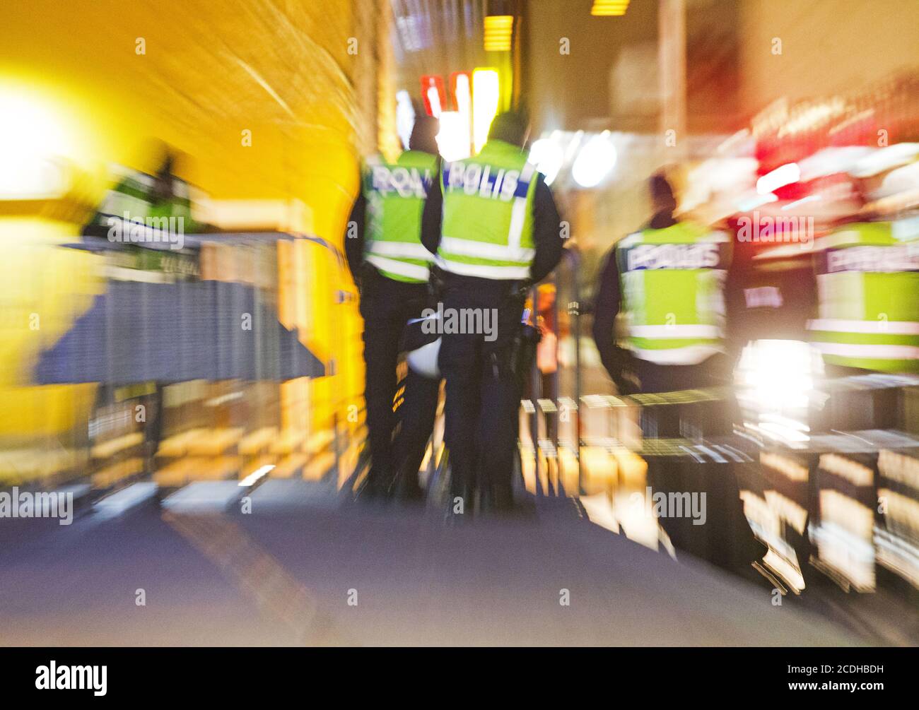 Swedish police on site before a demonstration. Photo Jeppe Gustafsson ...