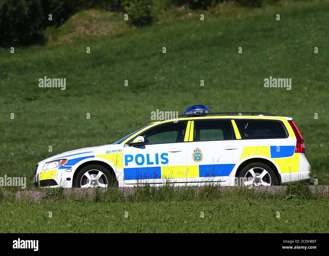 Swedish police car, Volvo, Photo Jeppe Gustafsson Stock Photo - Alamy