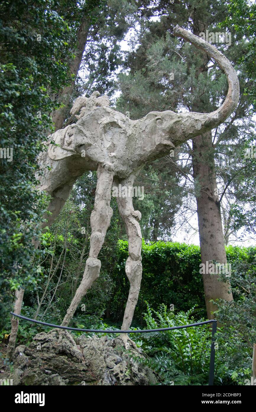 Pubol Gala Dalí Castle House Museum In the garden among the tall hedges ...