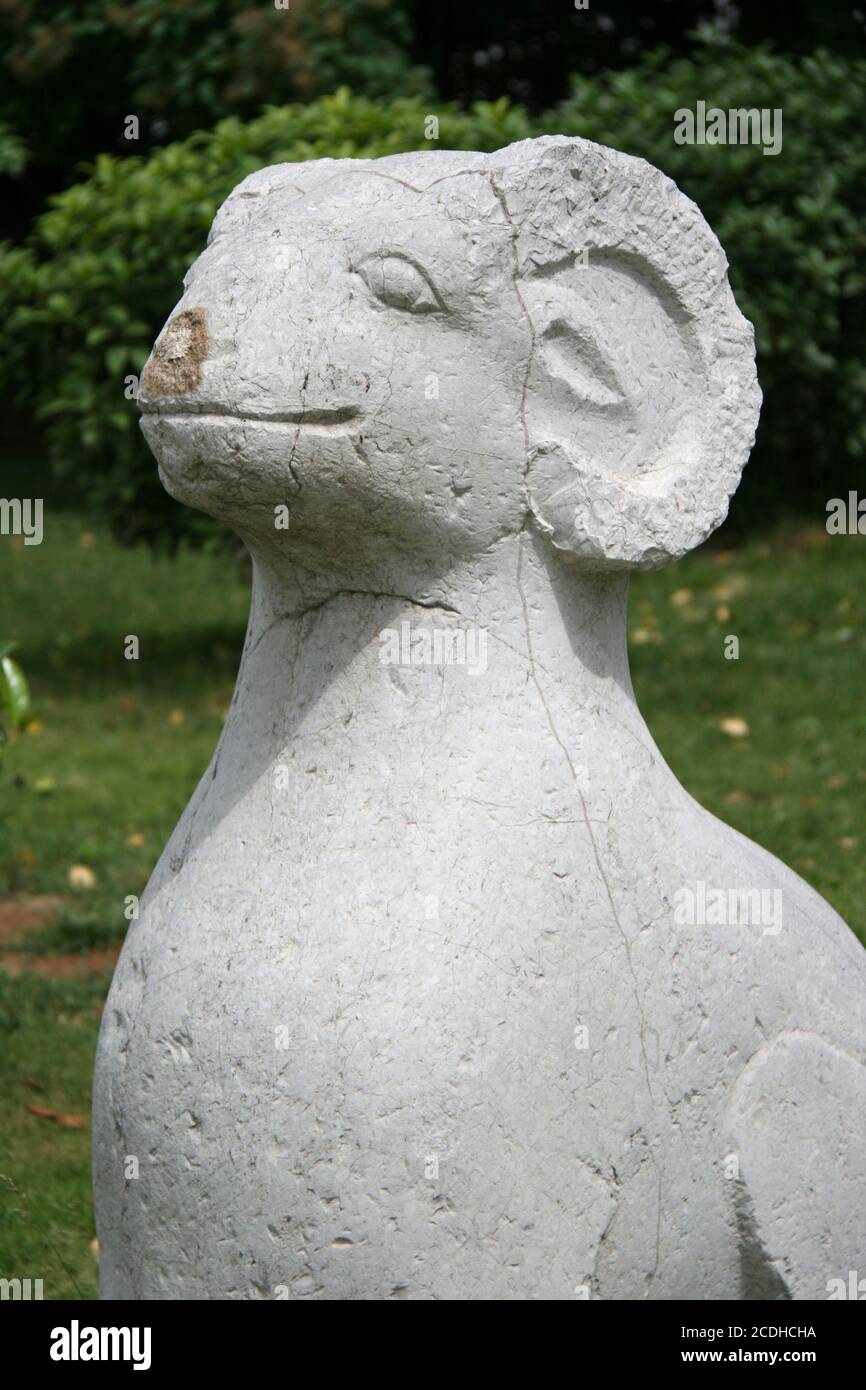 statue of a ram in a museumin xi'an in china Stock Photo - Alamy
