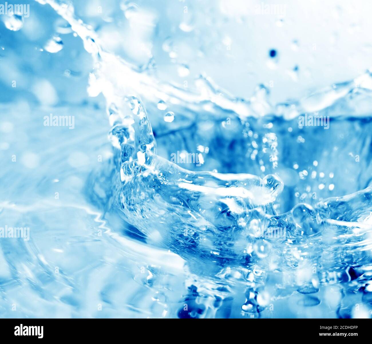 Blue water splash. Clear and pure Stock Photo - Alamy