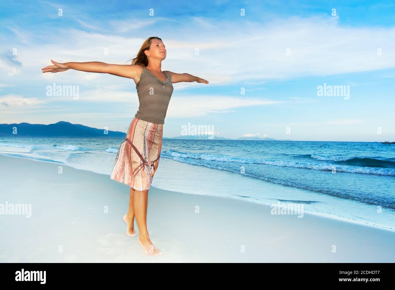 Enjoy sea breeze Stock Photo - Alamy