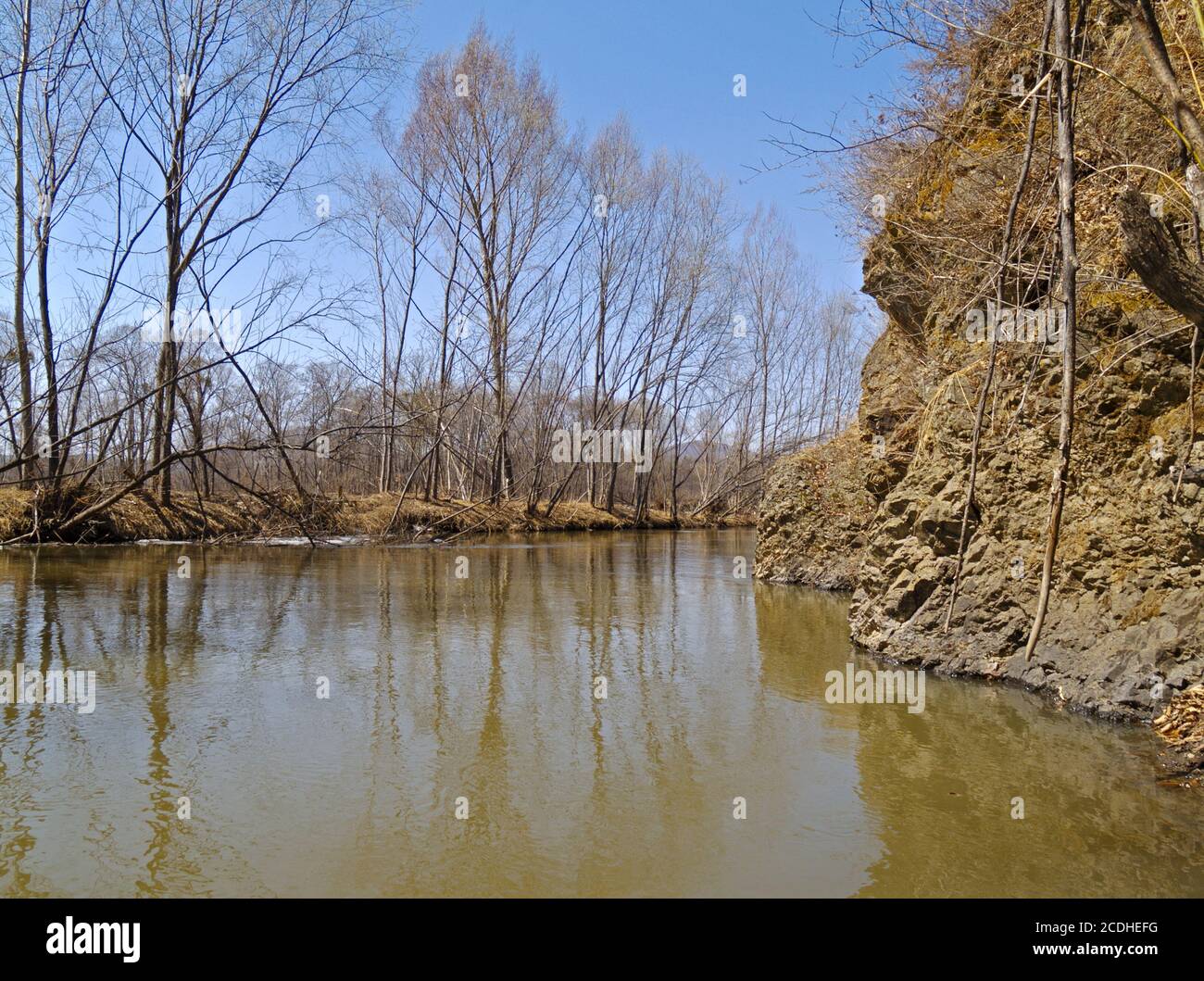 The spring river Stock Photo - Alamy