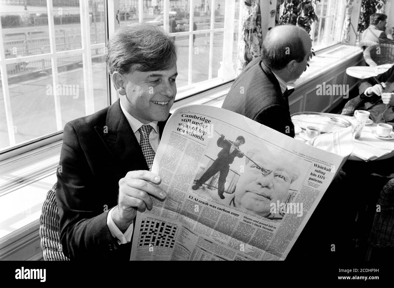 John Patten MP, Secretary of State for Education and Science in the ...