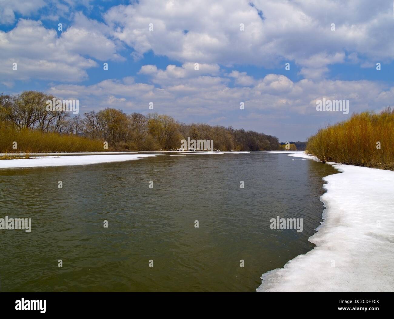 The spring river Stock Photo - Alamy