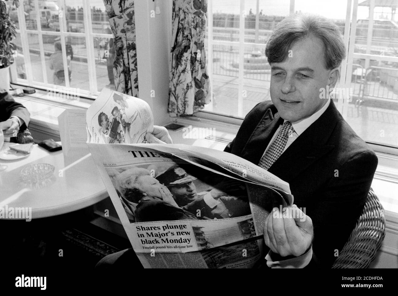 John Patten MP, Secretary of State for Education and Science in the ...