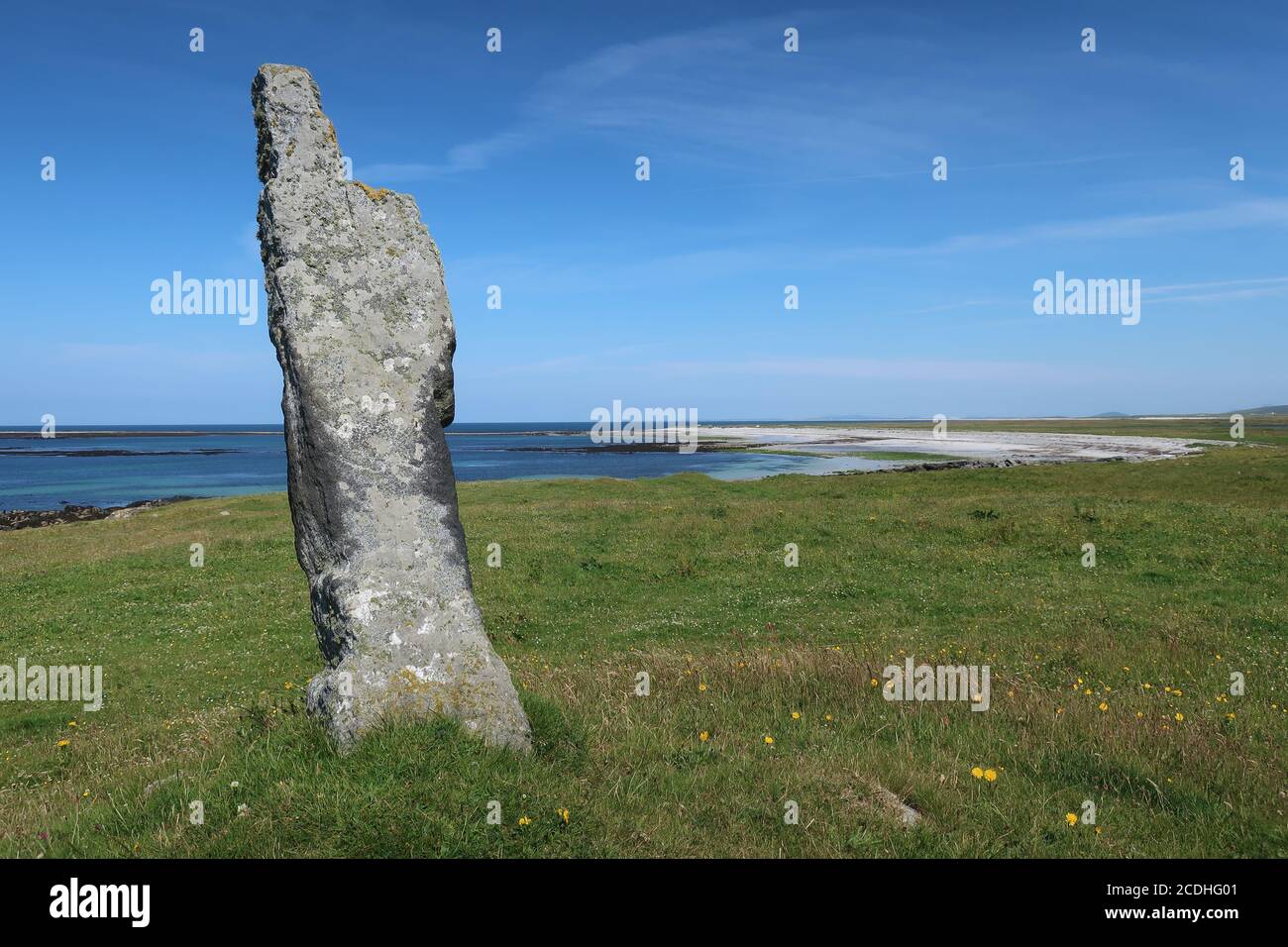 standing stone. The Hebridean Way. Outer Hebrides. Highlands. Scotland ...