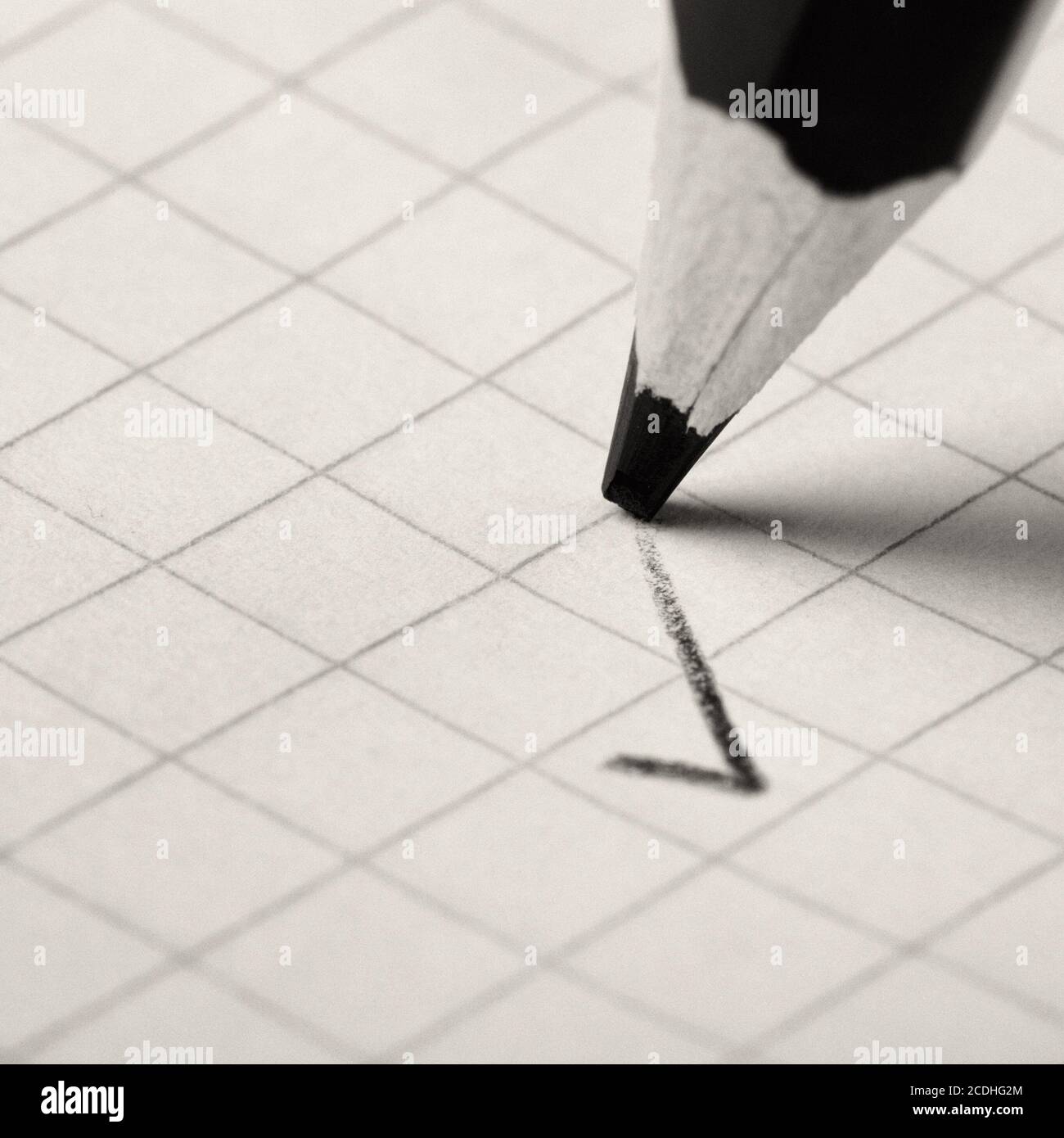 pencil writing a mark Stock Photo - Alamy