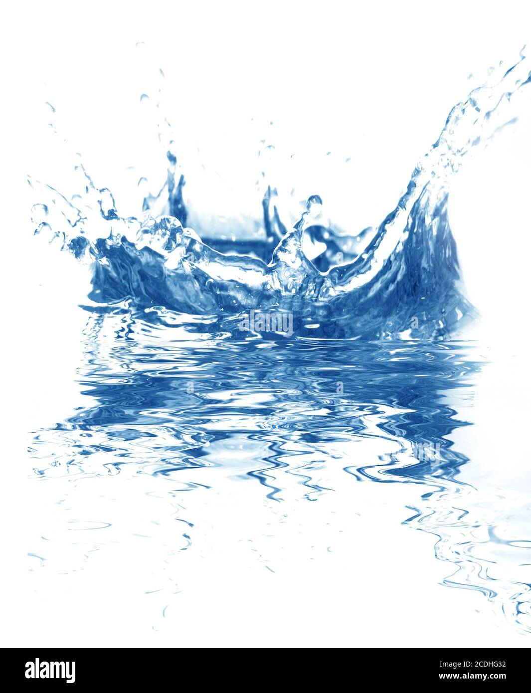 Blue water splash. Clear and pure Stock Photo - Alamy