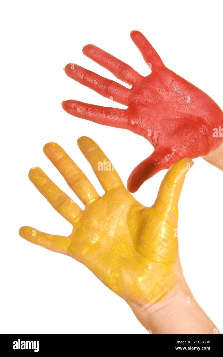 left and right womanish palms Stock Photo - Alamy