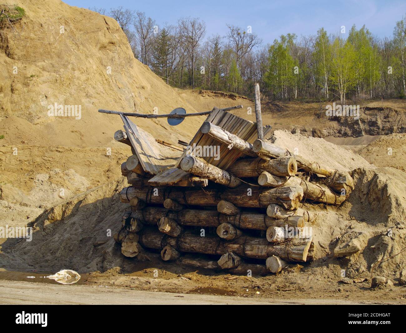 Design for sand and rubble loading Stock Photo - Alamy