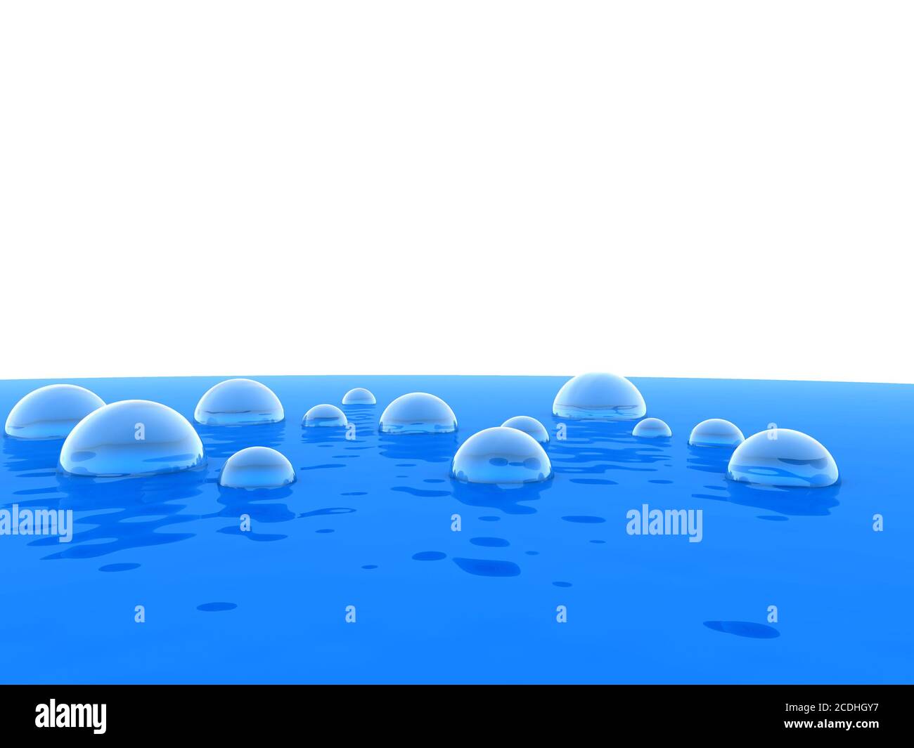 clean liquid of blue color with bubbles Stock Photo - Alamy