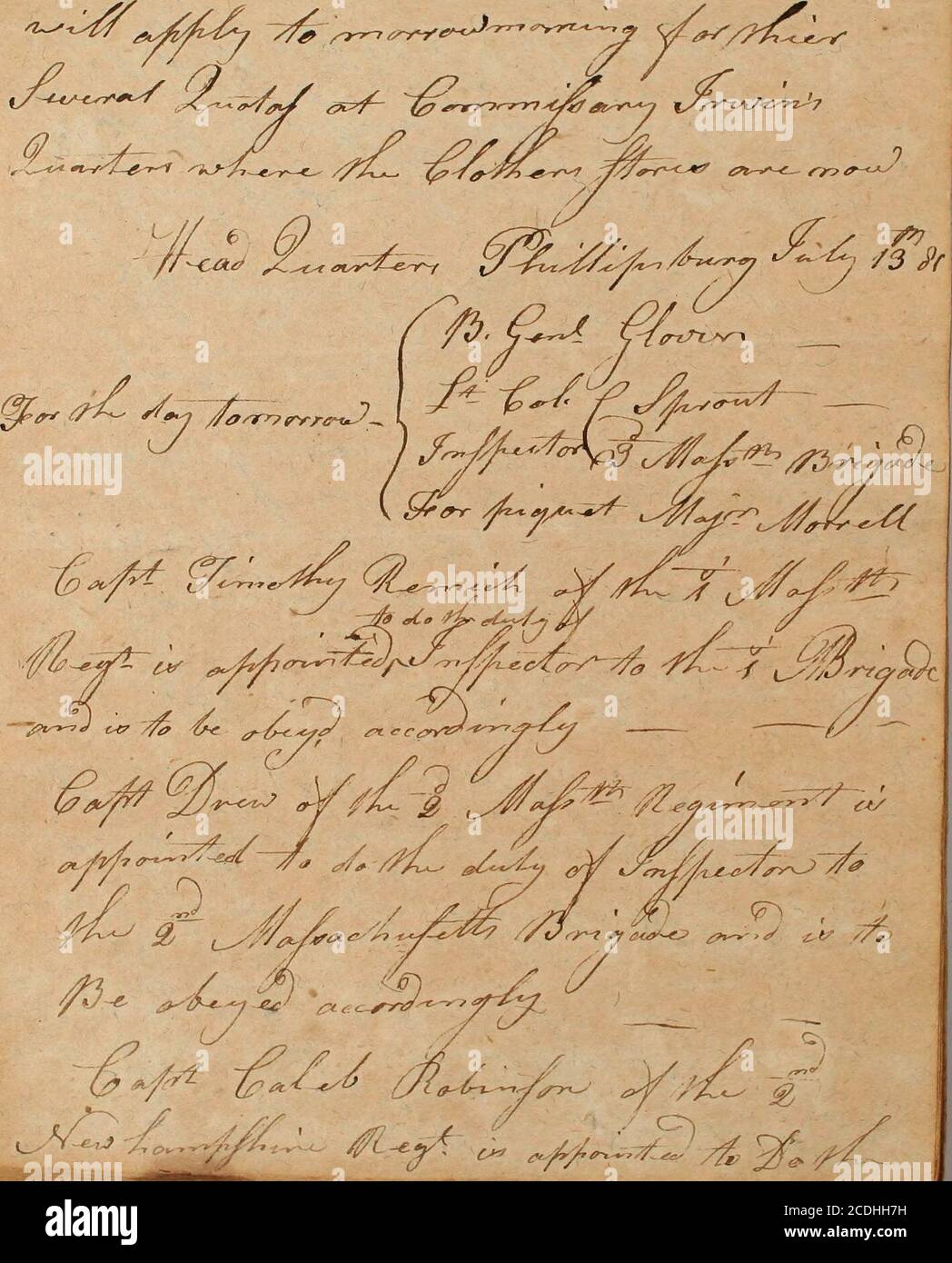 . Capt. Remick's orderly book 1781 [manuscript] Stock Photo - Alamy