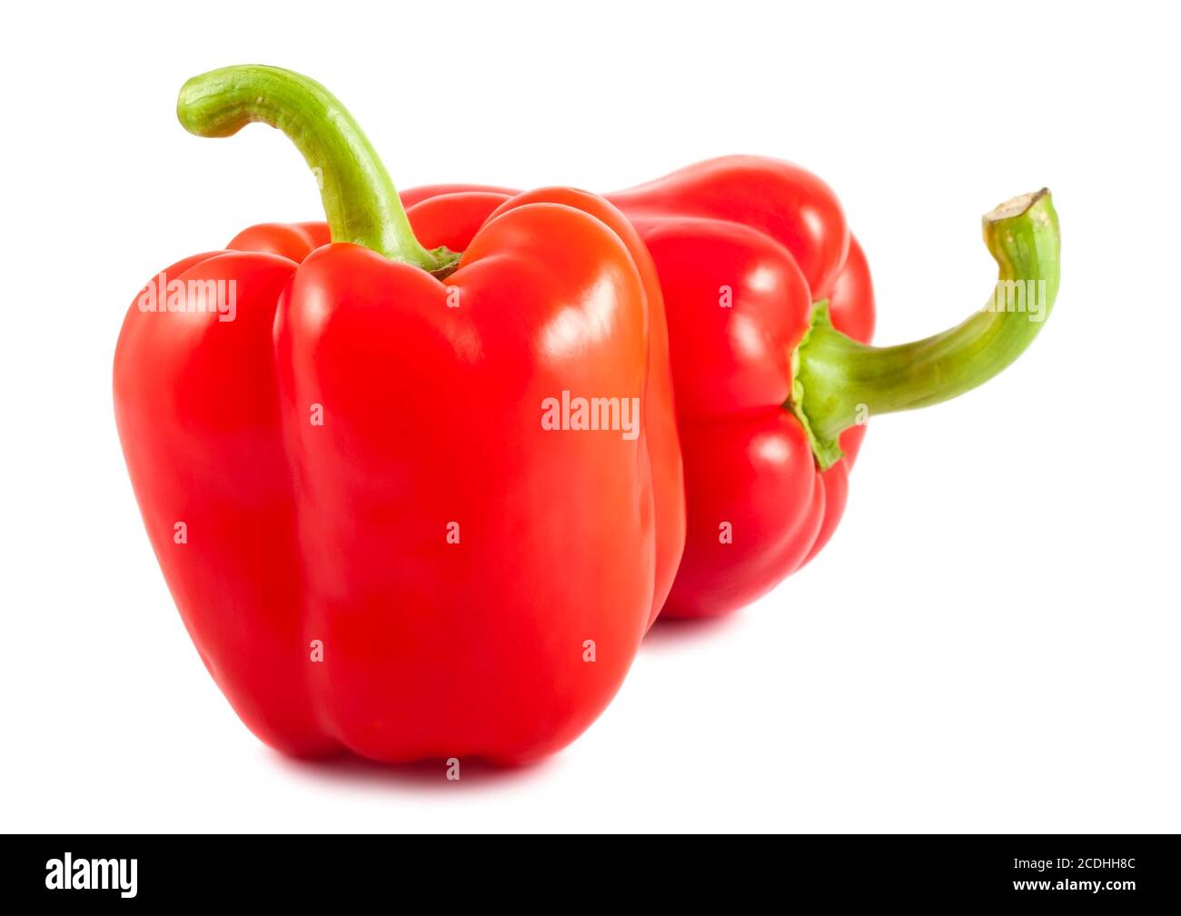 Two red peppers Stock Photo - Alamy