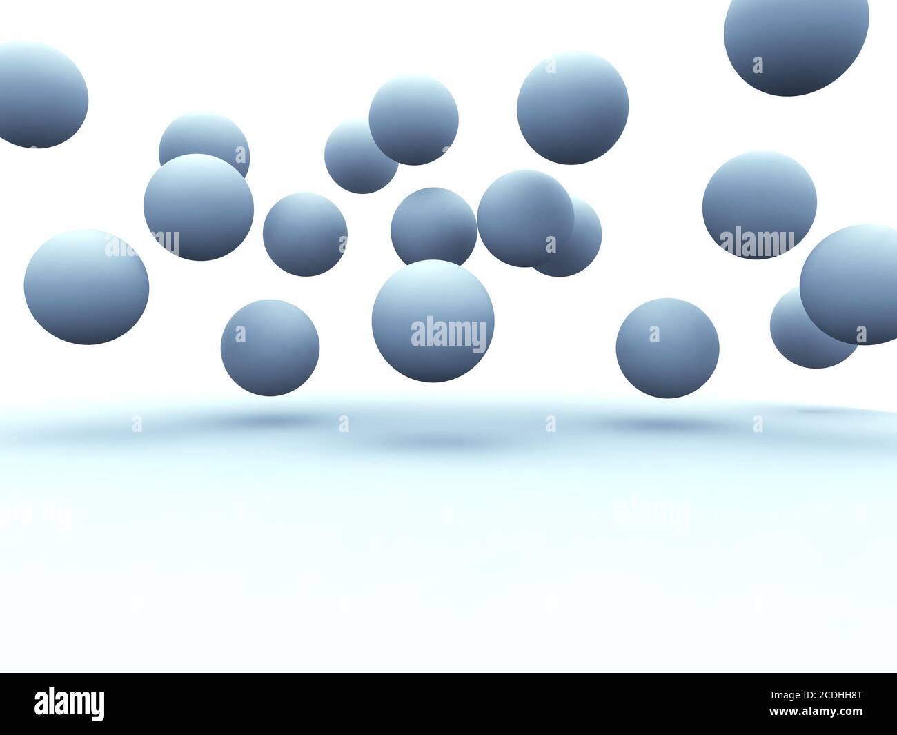 abstract blue balls and their reflections and shad Stock Photo - Alamy